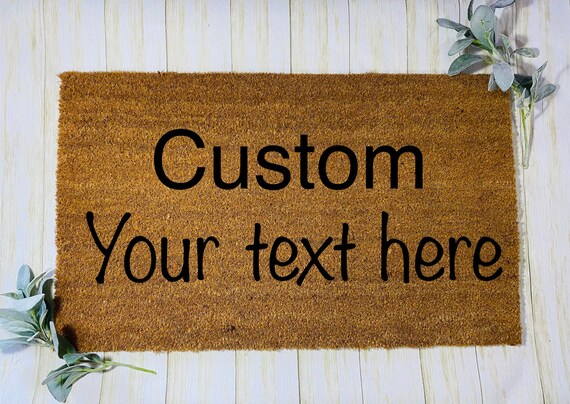 Custom Door Mat Personalized Door Mat Custom 24x35 Coir Door | Etsy