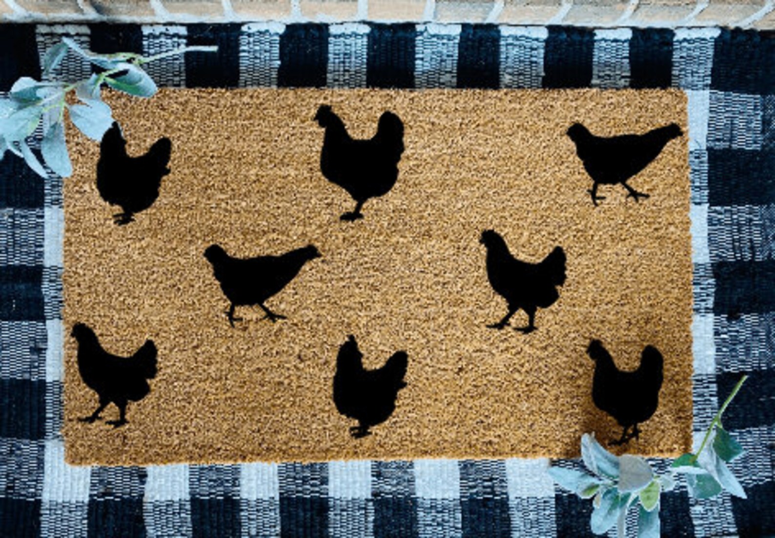 Chickens Welcome Door Mat Chickens Welcome Rug Chicken Home - Etsy