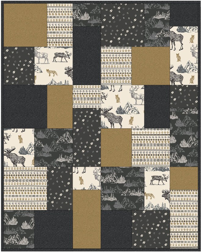 Timberland Quilt Elk Wildlife Quilt Beginner Quilt Kit | Etsy