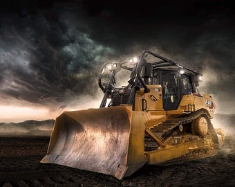 Excavator CAT® Panel Heavy Equipment Construction Set Yellow, Black ...