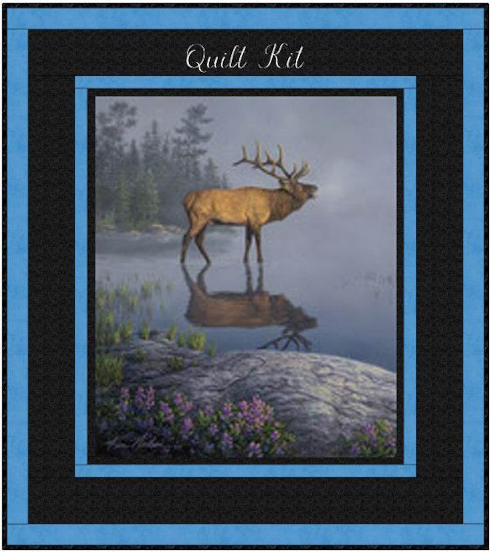 Wild Life Elk Quilt Kit Pre Cut - Elk Quilt Panel - QUILT KIT 3 - Quick ...
