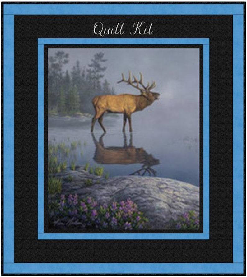 Wild Life Elk Quilt Kit Pre Cut - Elk Quilt Panel - QUILT KIT 3 - Quick ...
