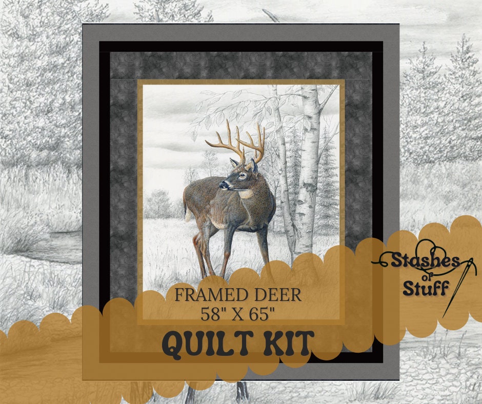 Elk Buffalo Deer Moose Panel Quilt Kit Quick and Easy - Etsy