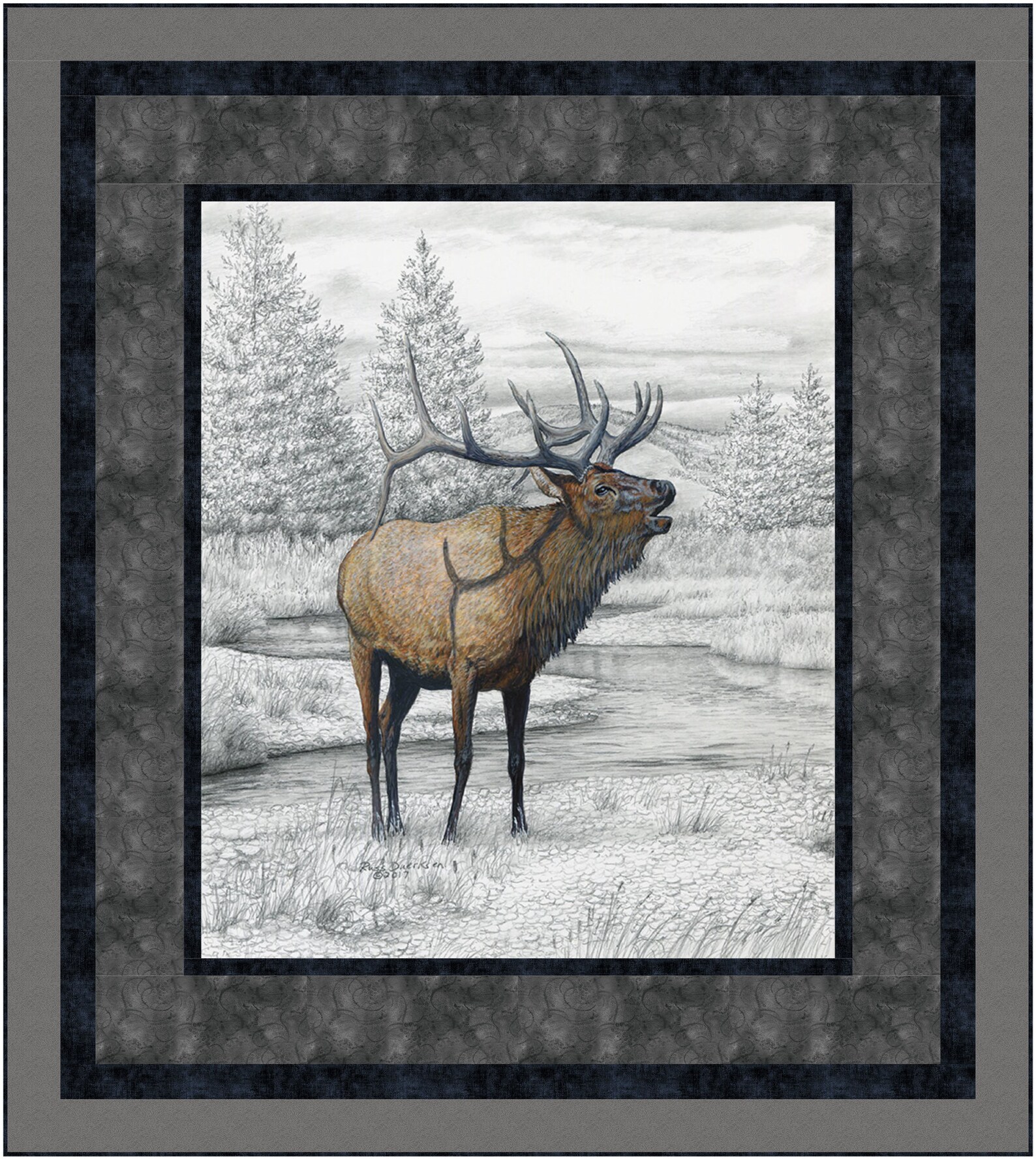 Buffalo Deer Elk Moose Panel Quilt Kit Quick Simple and - Etsy