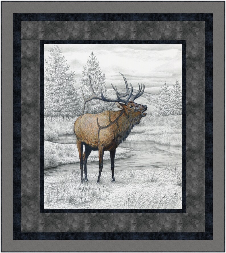 Buffalo Deer Elk Moose Panel Quilt Kit Quick Simple and - Etsy