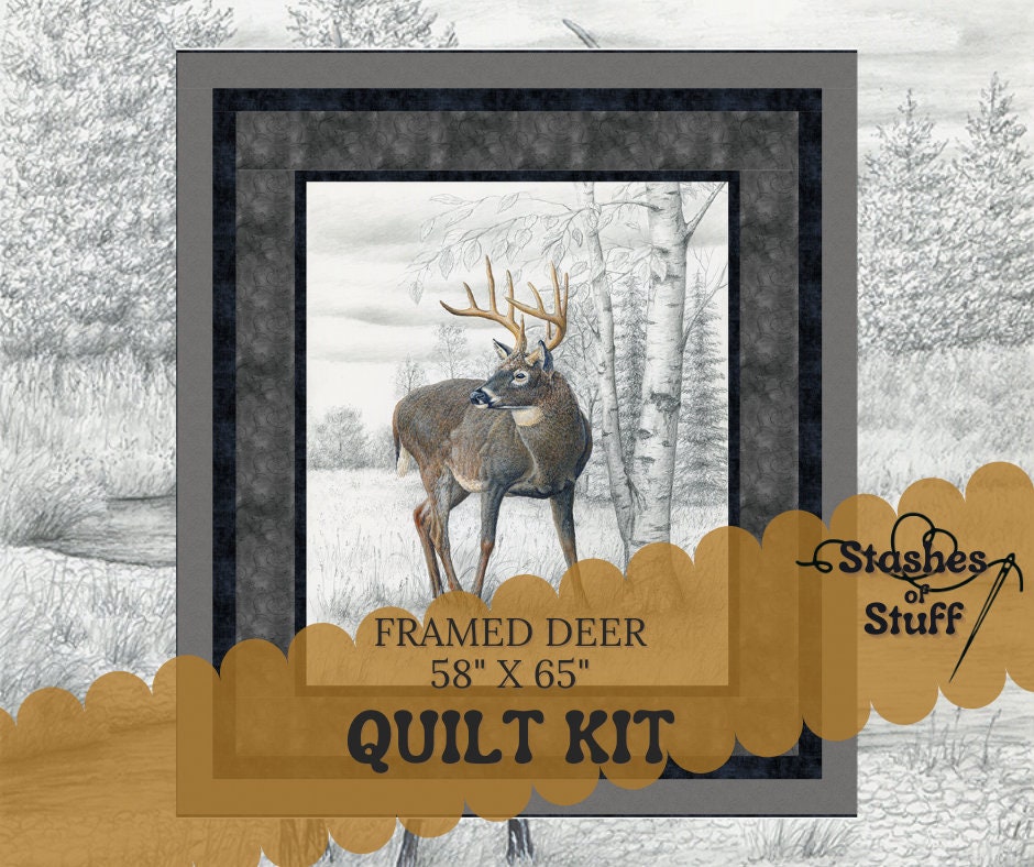Deer Elk Moose Buffalo Panel Quilt Kit Quick and Easy - Etsy