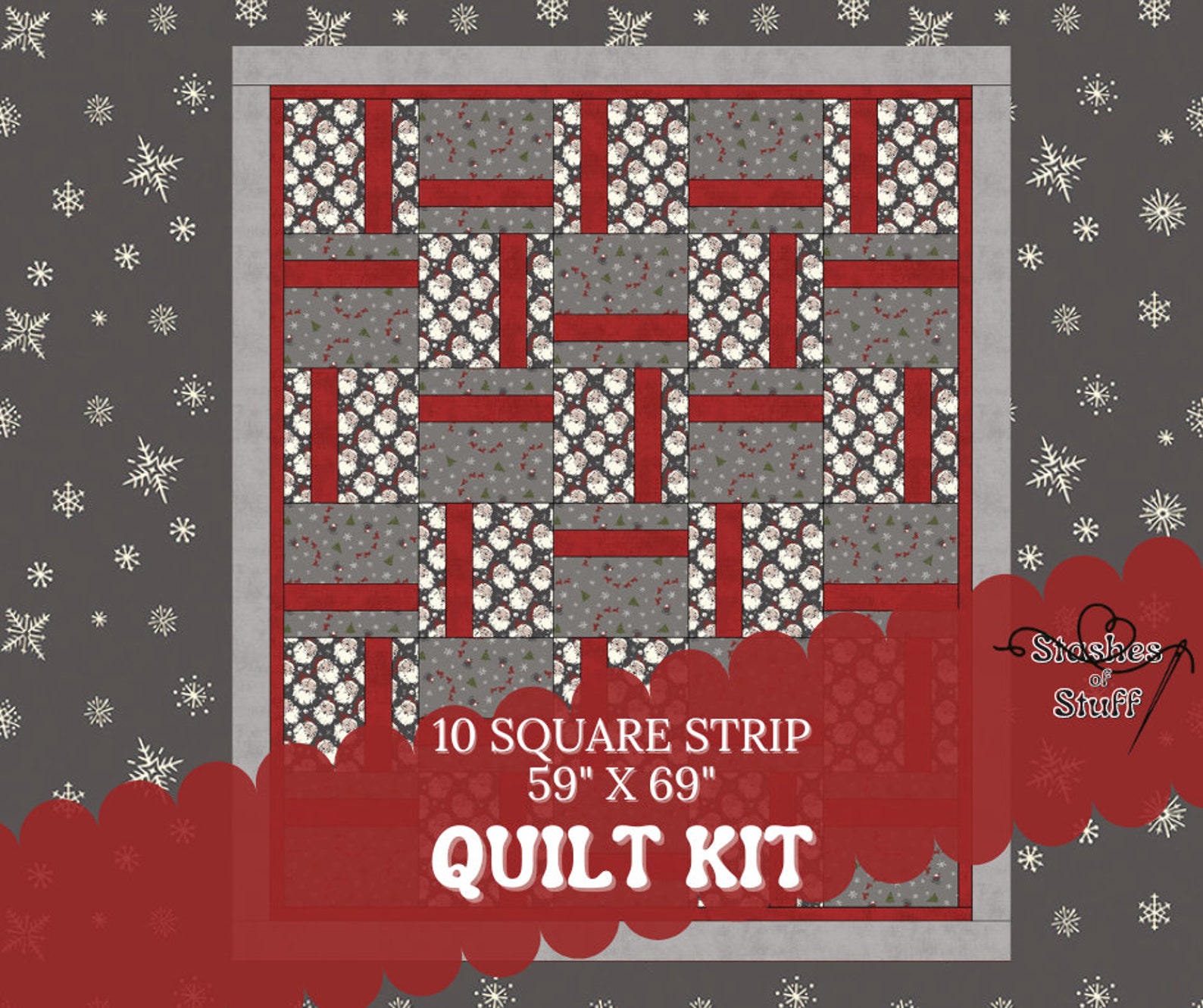 Precut Quilt Kit Strips & Blocks Quilt Kit Fast and Easy Perfect for a ...