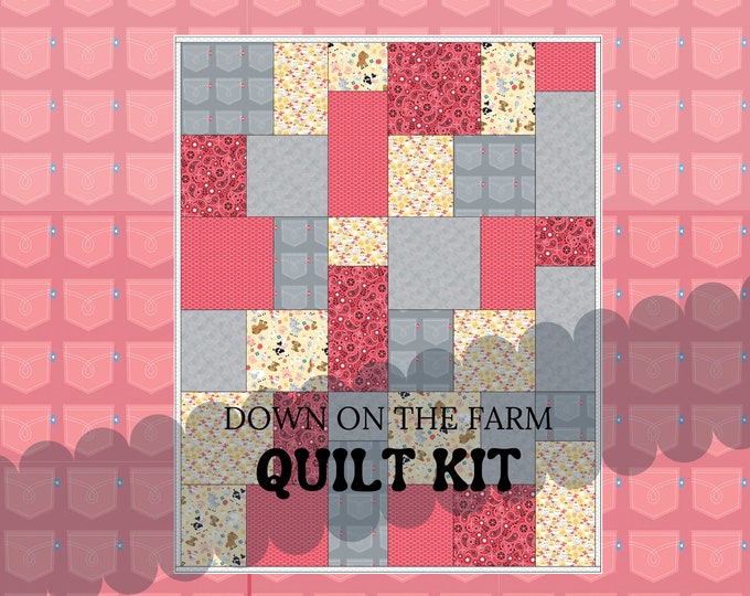 Pre Cut Quilt Kits Quick Beginners Quilt - Easy Squares Block Quilt Kit ...