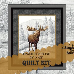 Elk, Buffalo, Deer, Moose Panel Quilt Kit - Quick and Easy Quilt Kit ...