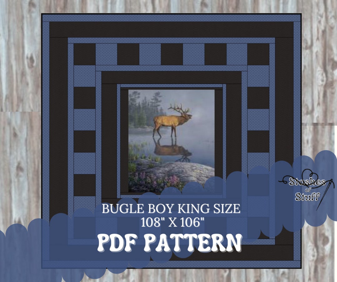 PDF Quilt Pattern – King Size Elk Panel Quilt – Easy Quilt Pattern for ...