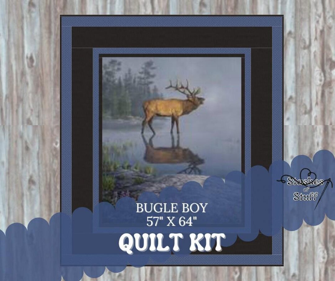 Elk Quilt Panel - Quilt Kit Pre Cut - Easy Quilt - Woodland Wild Life ...