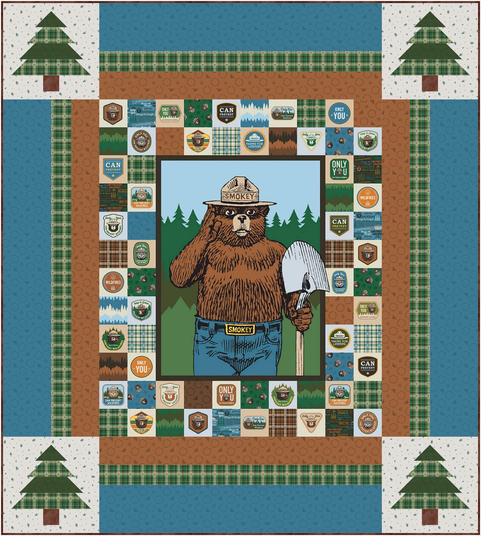Only You Smokey Bear Quilt Kit | Riley Blake Fabric | Pre-cut or ...
