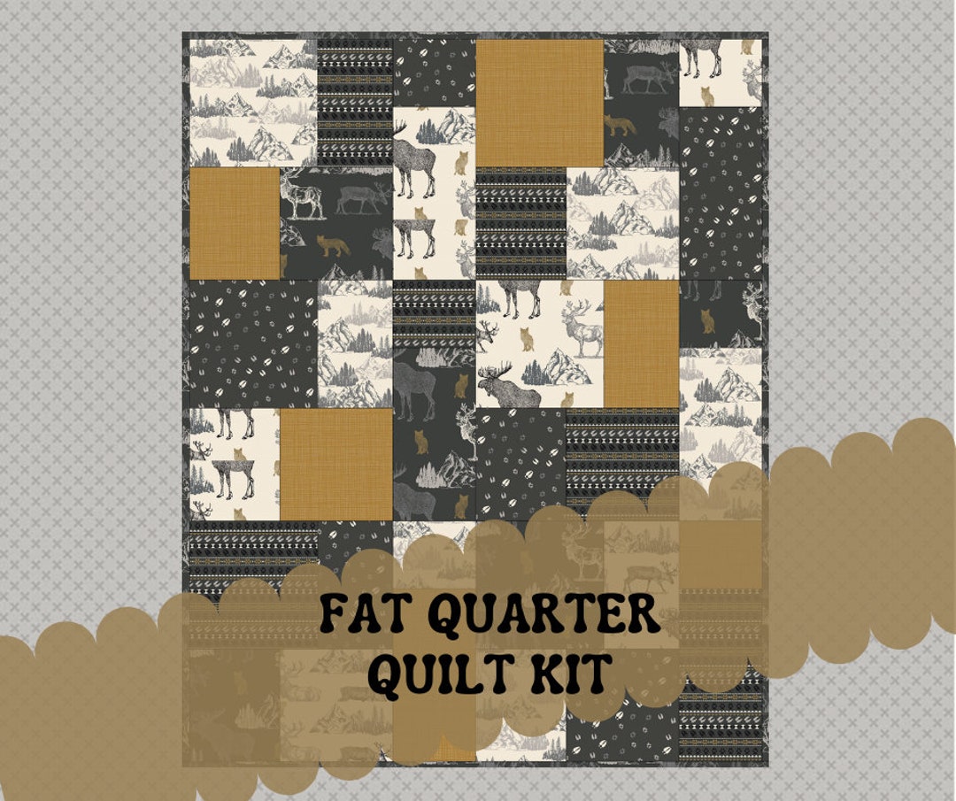 Timberland Quilt Elk Wildlife Quilt Beginner Quilt Kit Precut Fat ...