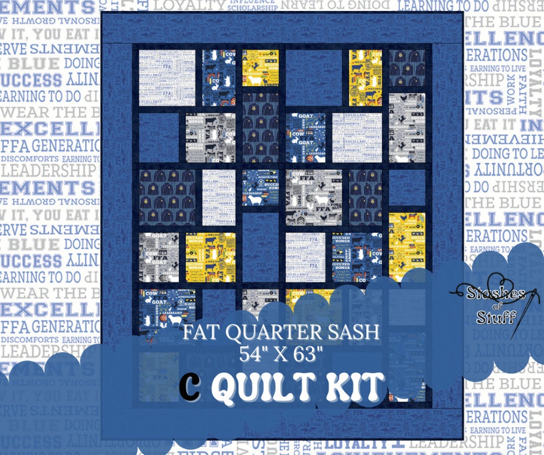 Quilt Kit FFA Fabric Quick Simple Easy Fast Quilt Pre Cut Beginner ...