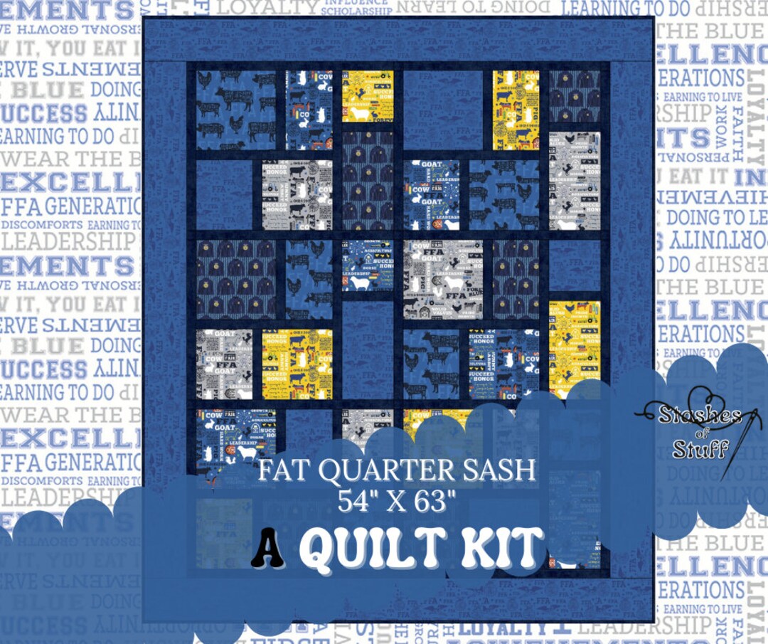 Quilt Kit FFA Fabric - Quick Simple Easy Fast Quilt - Pre Cut Beginner ...