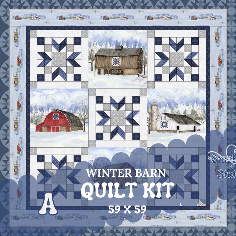 Barn in Snow - Etsy