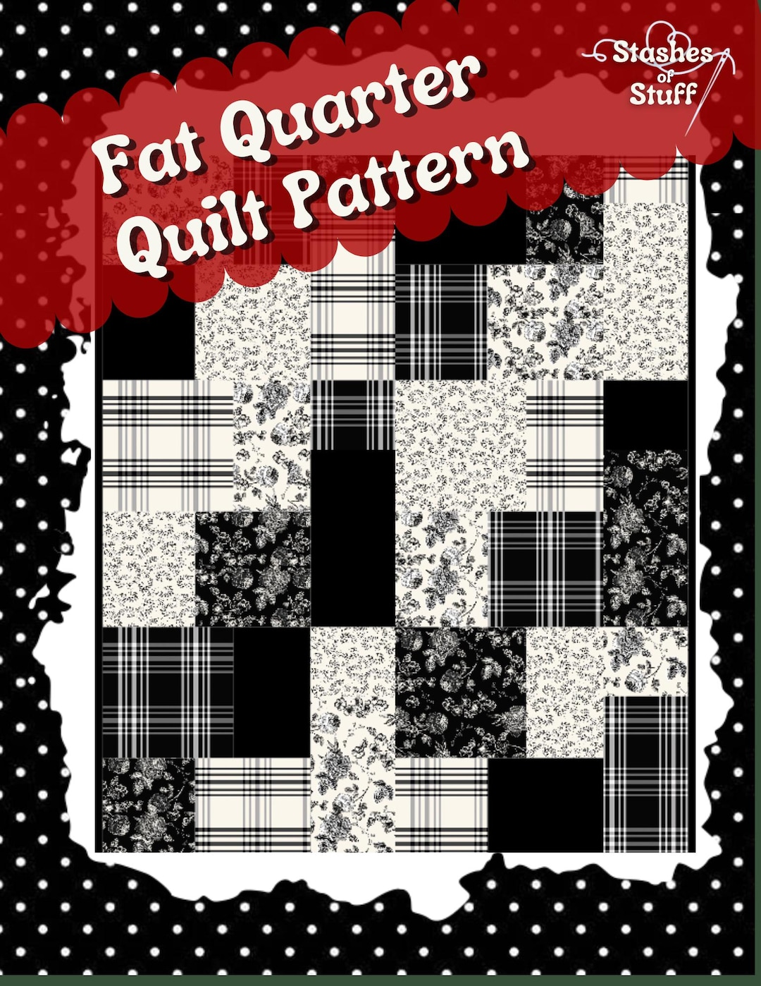 PDF Quilt Pattern – Easy Fat Quarter Quilt Pattern for Beginners – Fast ...