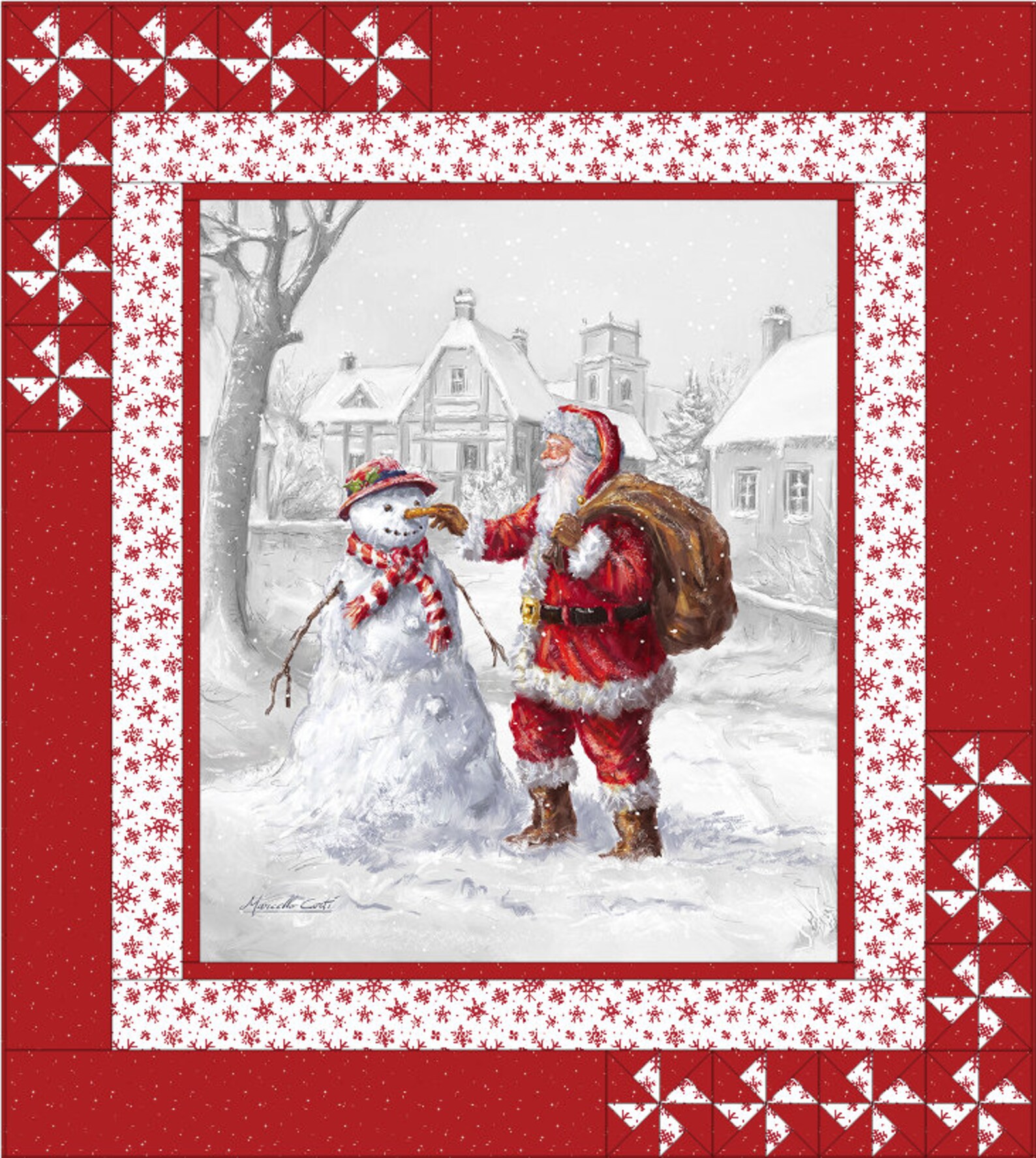PDF Pattern Christmas Time is Here Wintertime Friends Panel Download ...