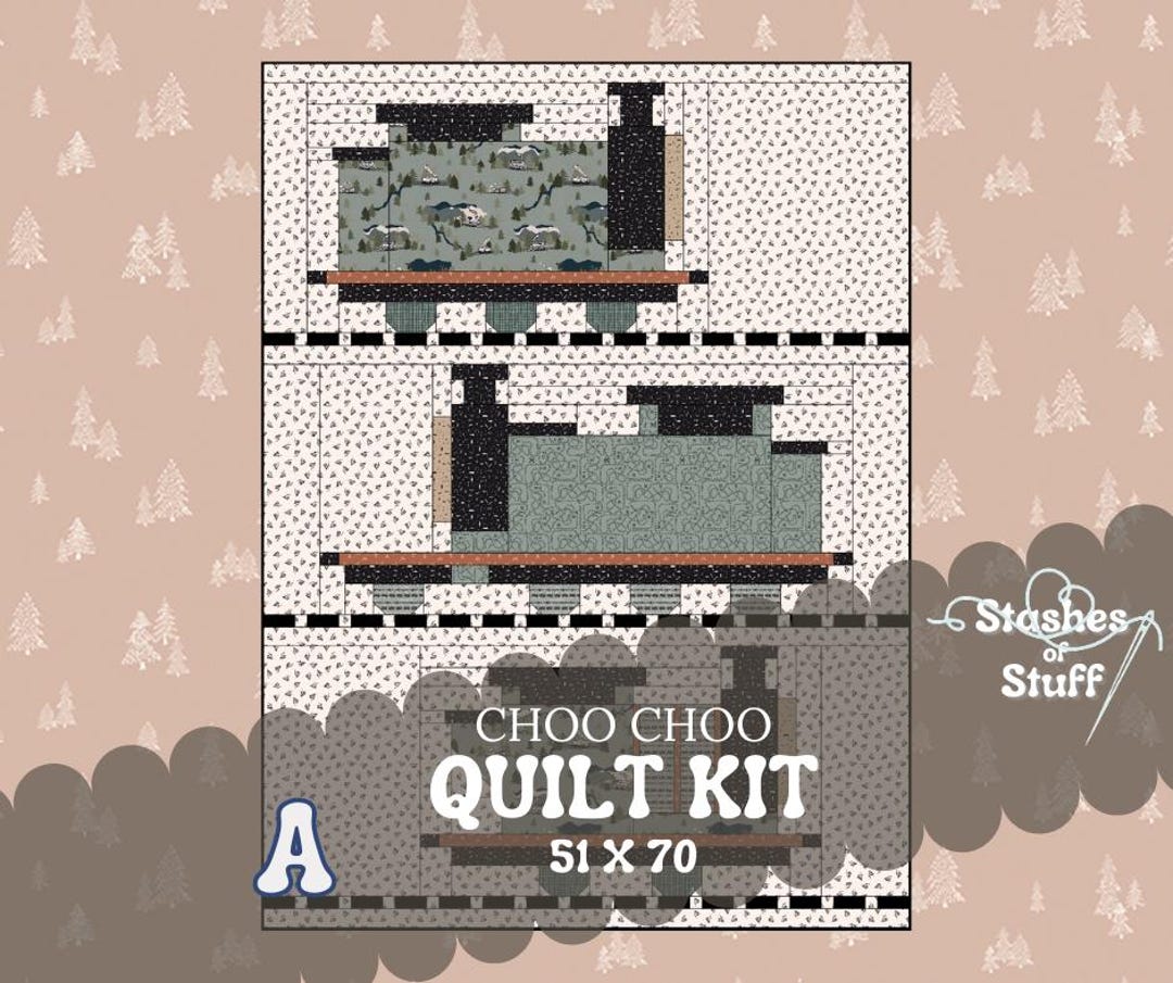 Choo Choo Quilt Kit – 51” X 70” – Riley Blake “round the Mountain ...