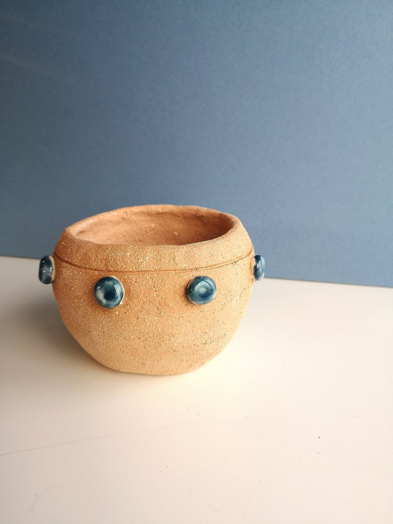 Handmade Aztec Inspired Ceramic Planter Cactus Pinch Pot - Etsy