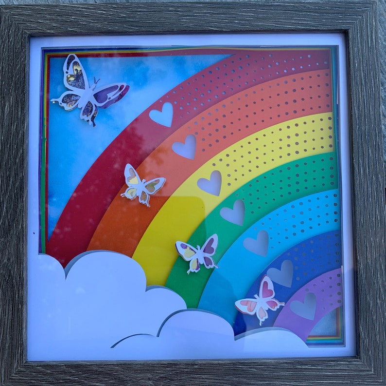 Be True to Yourself Rainbow Shadow Box SVG LGBTQ Pride Wall | Etsy