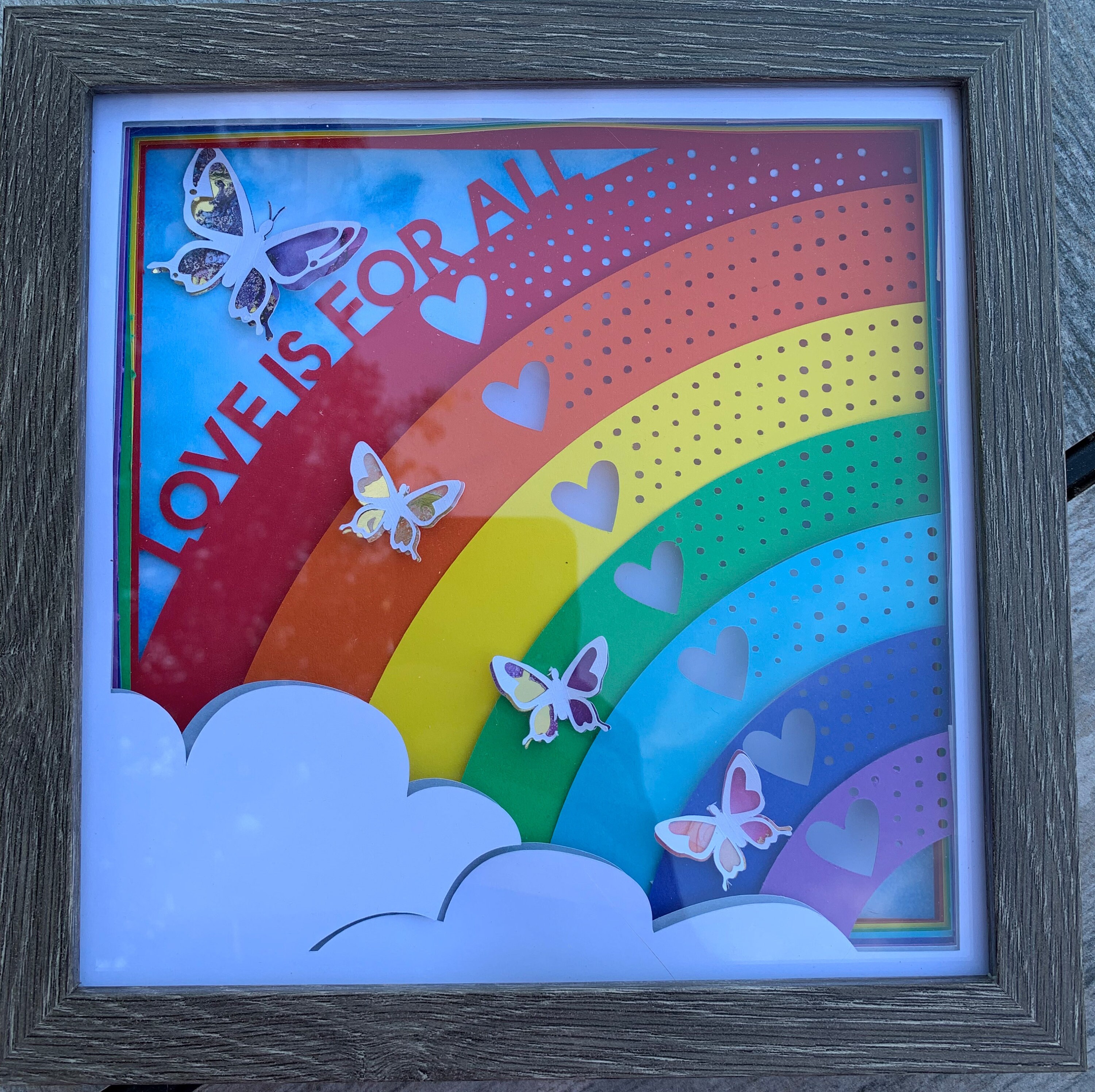 Be True to Yourself Rainbow Shadow Box SVG LGBTQ Pride Wall - Etsy