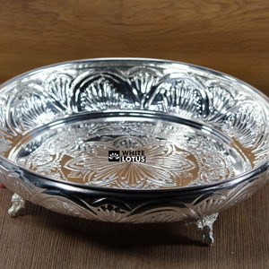 Handcrafted Silver Plated Fancy Big Plate - Etsy