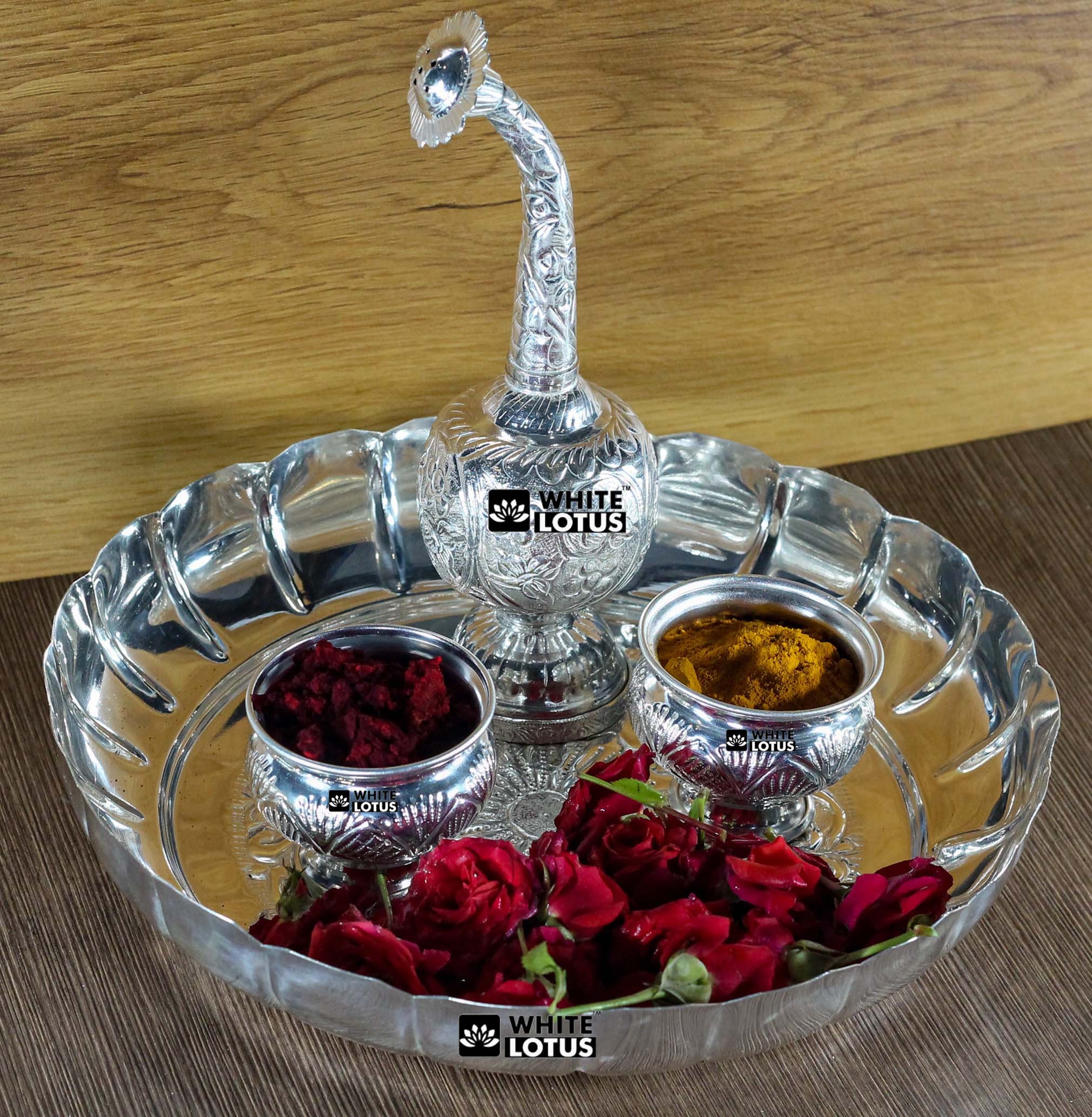 Handcrafted Silver Plated Lotus Combo - Etsy