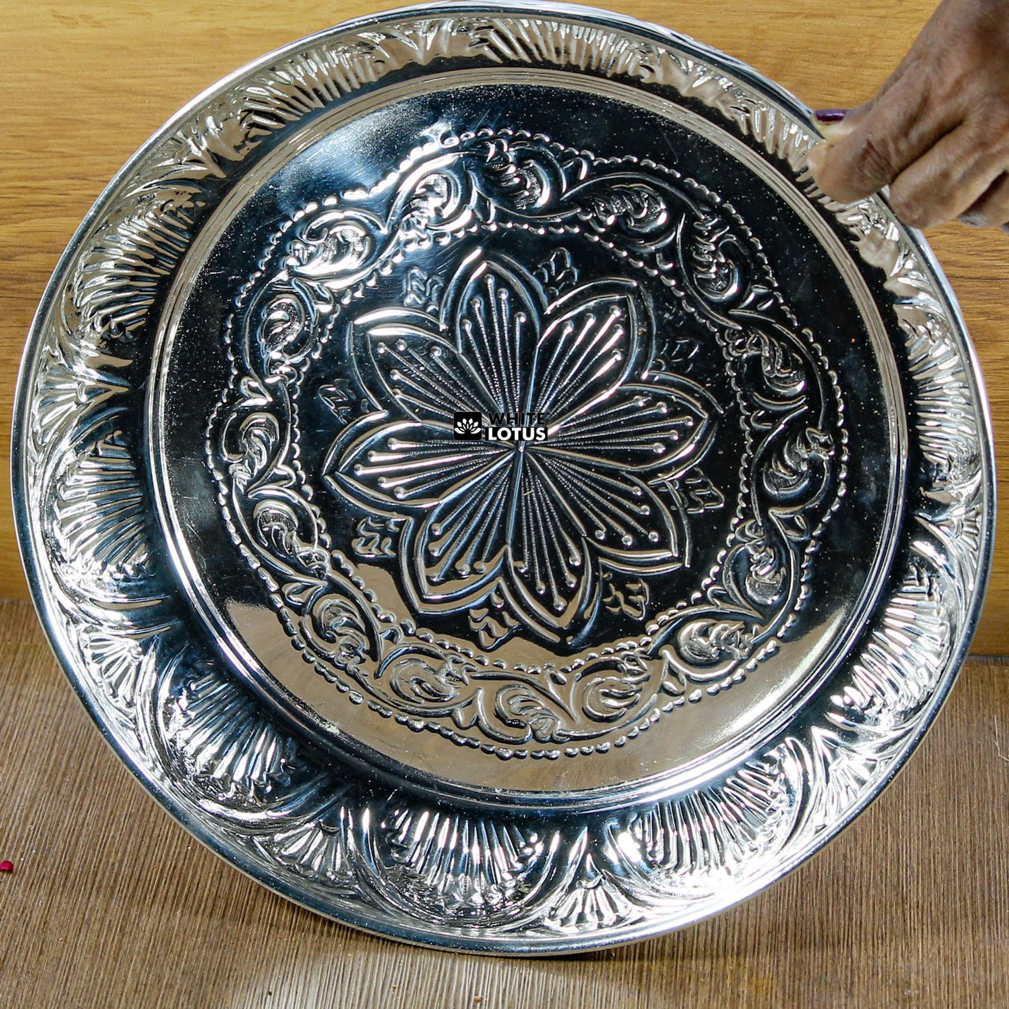 Handcrafted Silver Plated Fancy Big Plate - Etsy