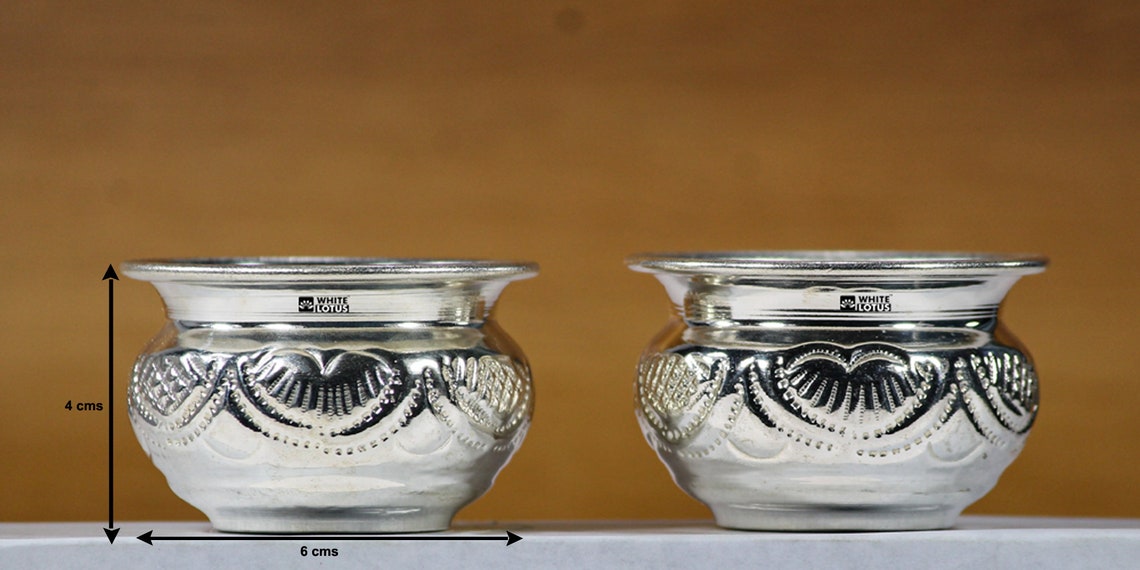 Handcrafted Silver Pated Engraving Design Plate Pooja Thali | Etsy