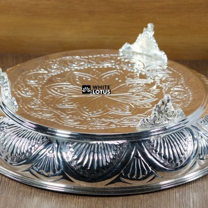 Handcrafted Silver Plated Fancy Big Plate - Etsy
