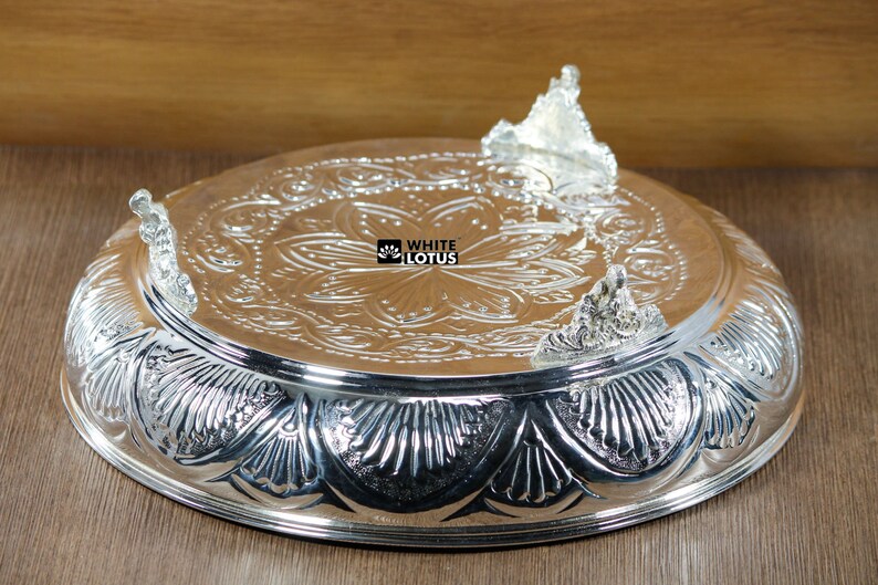 Handcrafted Silver Plated Fancy Big Plate - Etsy