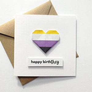 Non-binary Birthday Card, Non-binary Card, LGBTQ Birthday Card, Queer Birthday Card, Non-binary ...