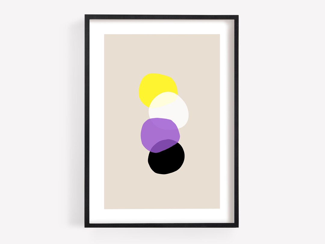 Non Binary Print Non Binary Art Non-binary Gift Minimalist - Etsy