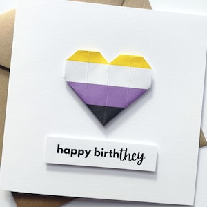 Non-binary Birthday Card, Non-binary Card, LGBTQ Birthday Card, Queer Birthday Card, Non-binary ...
