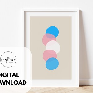Transgender Art Print, Trans Pride Art, Subtle Trans Pride, Trans Flag ...