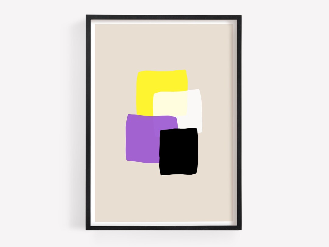 Non Binary Print, Non Binary Art, Non-binary Gift, Minimalist LGBT Wall ...