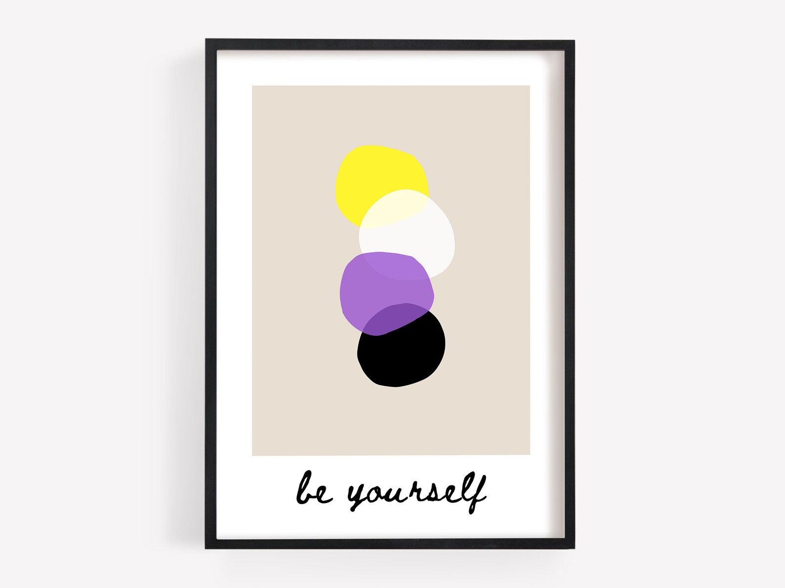 Non Binary Print, Non Binary Art, Non-binary Gift, Minimalist LGBT Wall ...