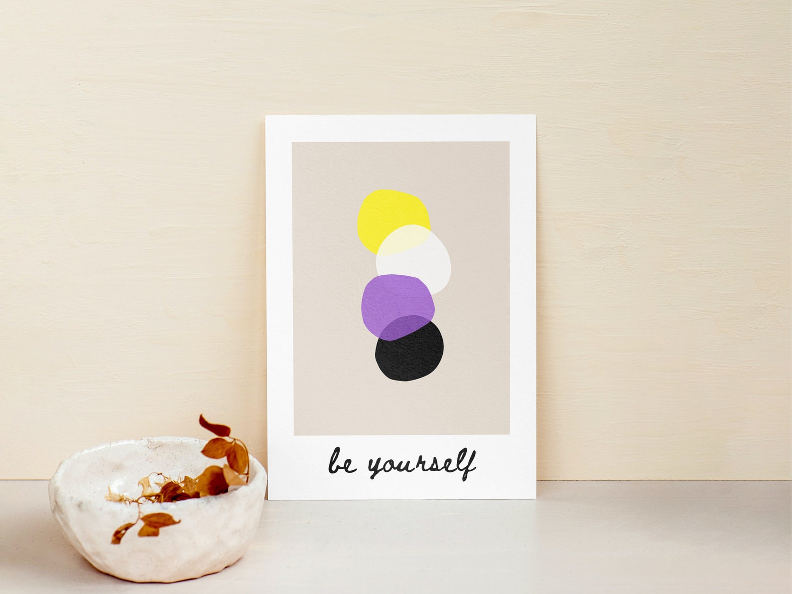 Non Binary Print, Non Binary Art, Non-binary Gift, Minimalist LGBT Wall ...