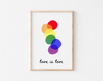Rainbow Lbgtq Printable Art - Etsy