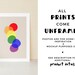 LGBTQ Rainbow Art Print Pride Flag Print Minimalist LGBT - Etsy