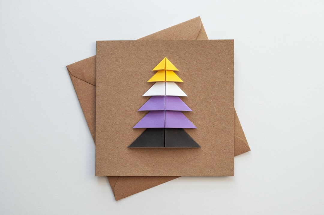 Non-binary Christmas Card, Non-binary Card, Non-binary Gift, Enby ...