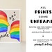LGBT Pride Rainbow Flag Art Print Gay Pride Poster LGBTQ - Etsy