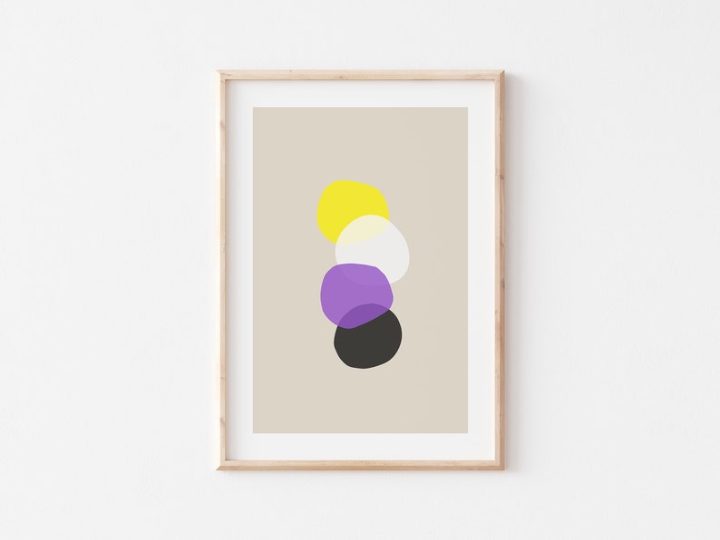 Non Binary Print Non Binary Art Non-binary Gift Minimalist | Etsy
