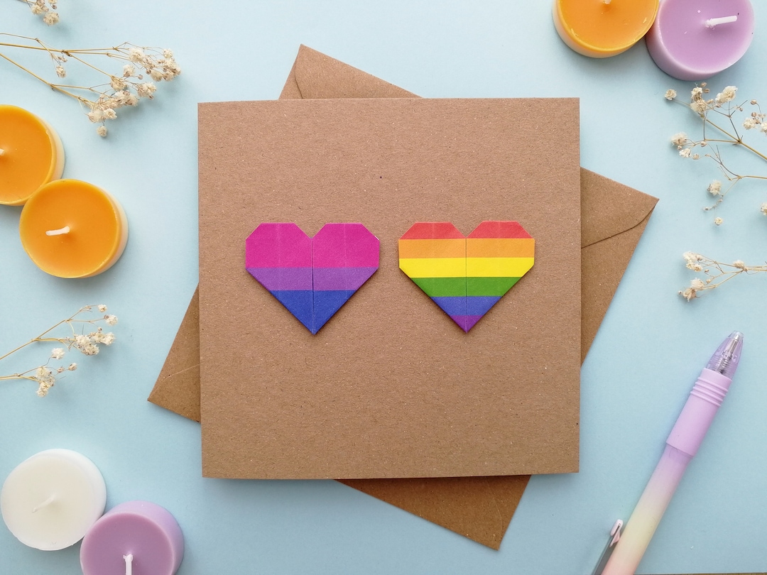BISEXUAL Card, Bisexual Pride, LGBTQ Cards, Pride Month, Love is Love ...