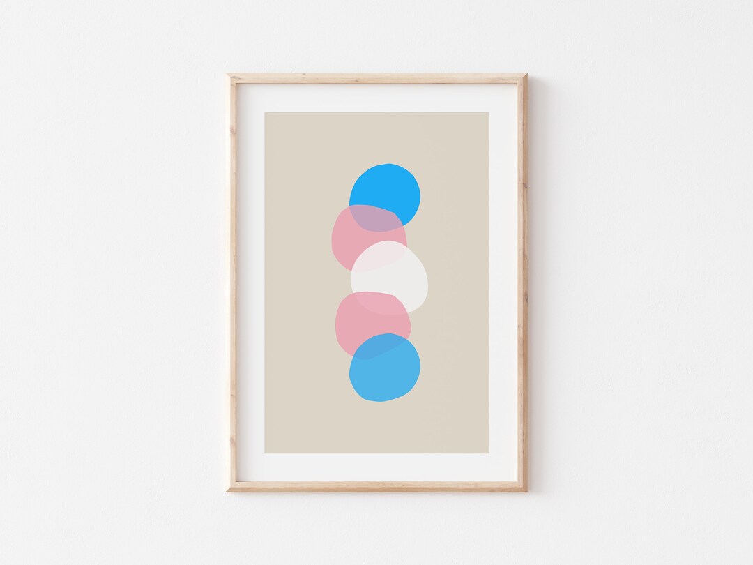 Transgender Art Print, Trans Pride Art, Subtle Trans Pride, Trans Flag ...