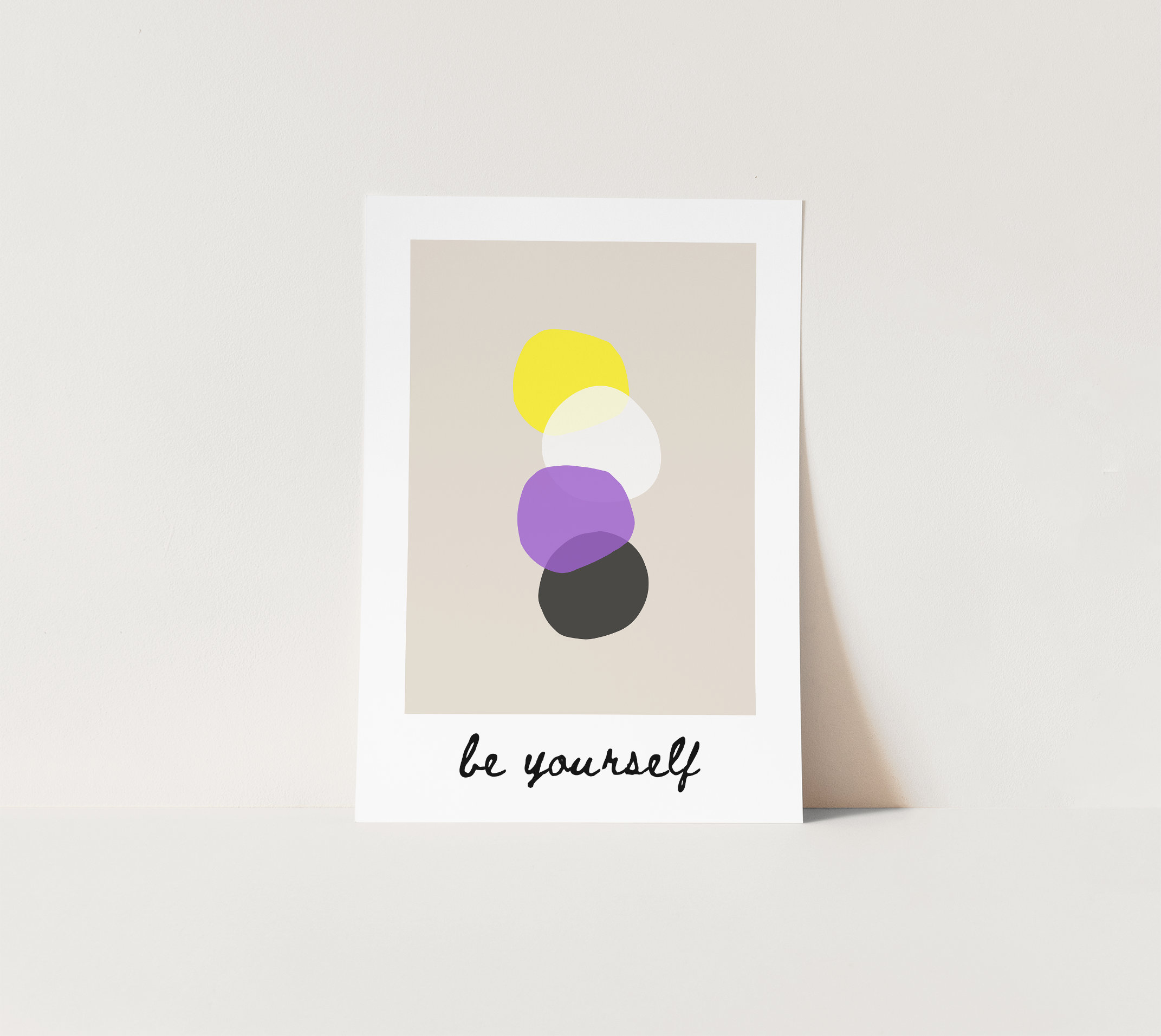 Non Binary Print Non Binary Art Non-Binary Gift Minimalist | Etsy