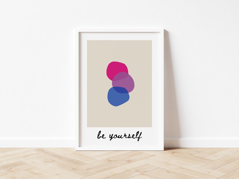 Bisexual Pride Print Bisexual Gift Bi Flag Print LGBTQ Wall - Etsy