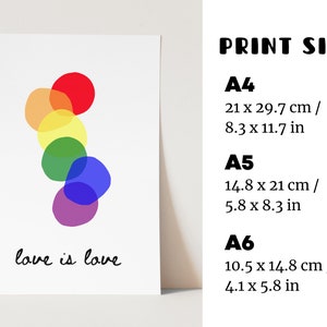 LBGTQ Rainbow Art Print, Pride Flag Print, Minimalist LGBT Wall Art ...