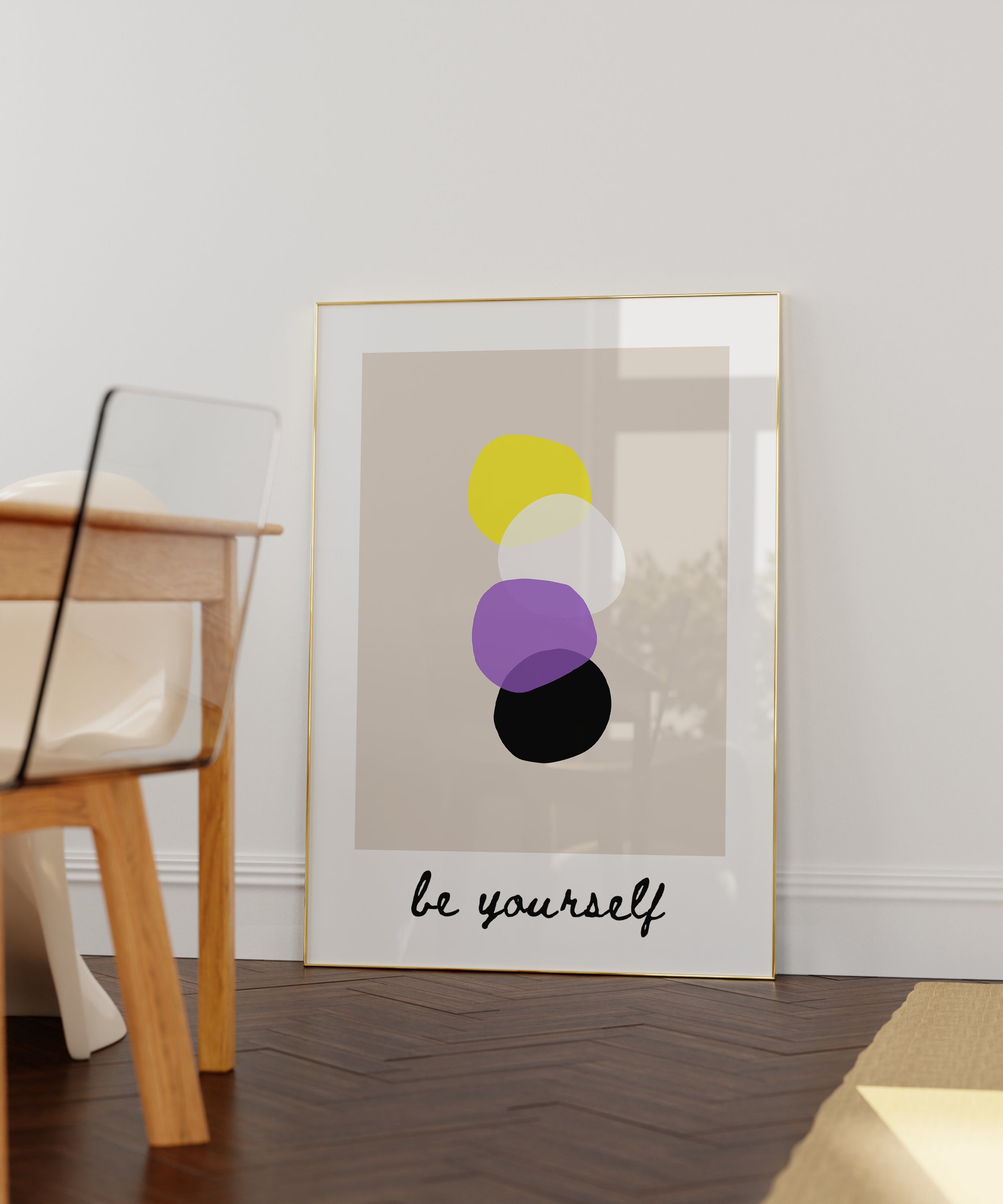 Non Binary Print Non Binary Art Non-binary Gift Minimalist - Etsy UK